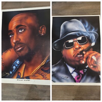 2 Posters NOTORIOUS BIG 2 PAC SHAKUR BIGGIE SMALLS TUPAC RAP HIP HOP | eBay