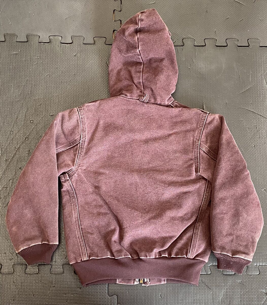 Carhartt Hooded Full Zip Jacket Canvas Y06BRG Burgundy Size Carhartt Hooded Full Zip Jacket Canvas Y06BRG Burgundy Size