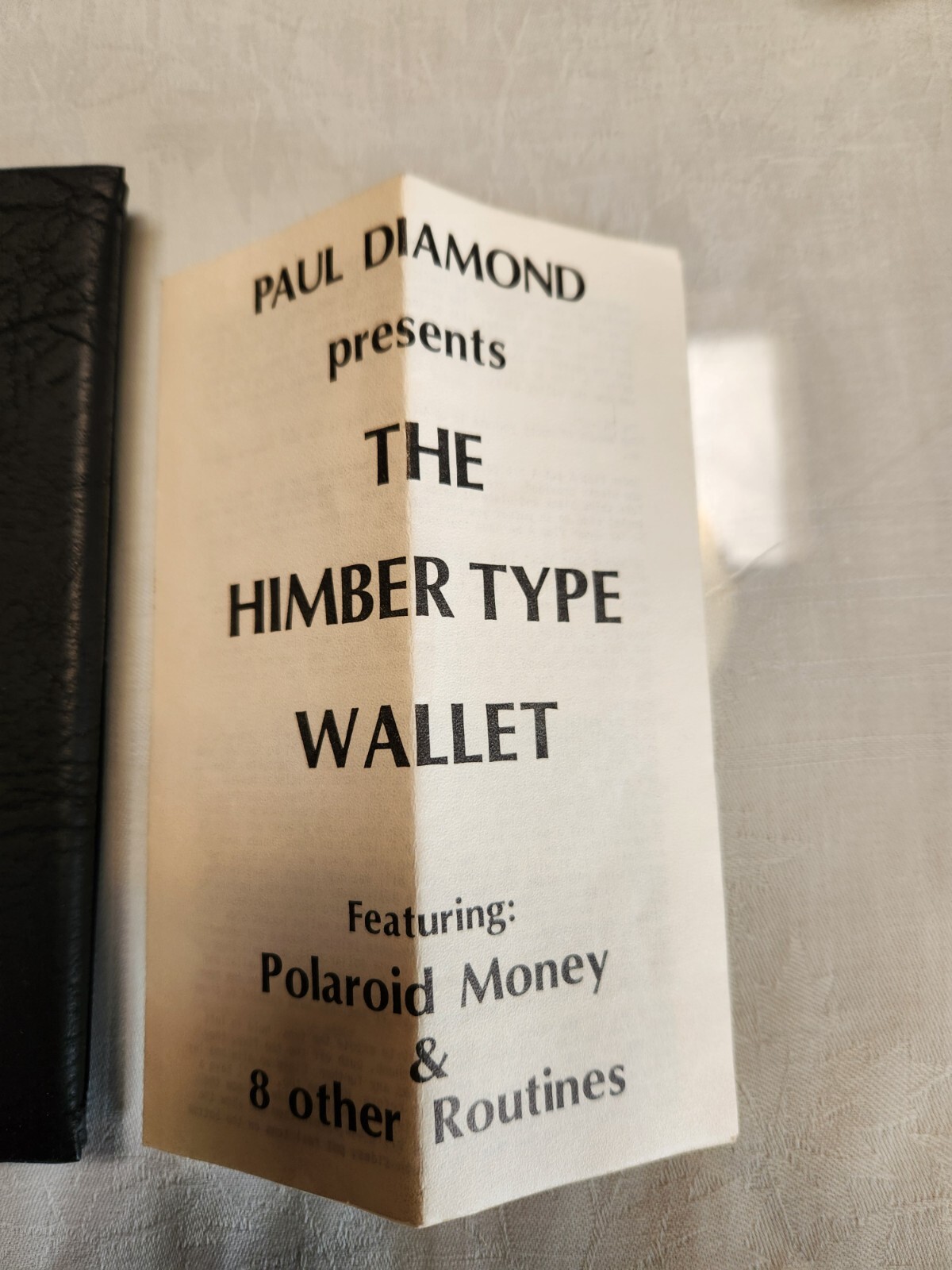 Vintage Magic Trick Paul Diamond The Himber Type Wallet Polaroid Money ...