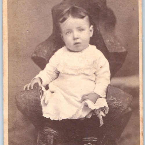 c1870s Baby Boy or Girl in Very Weird Chair CdV Photo Card Odd Studio ...