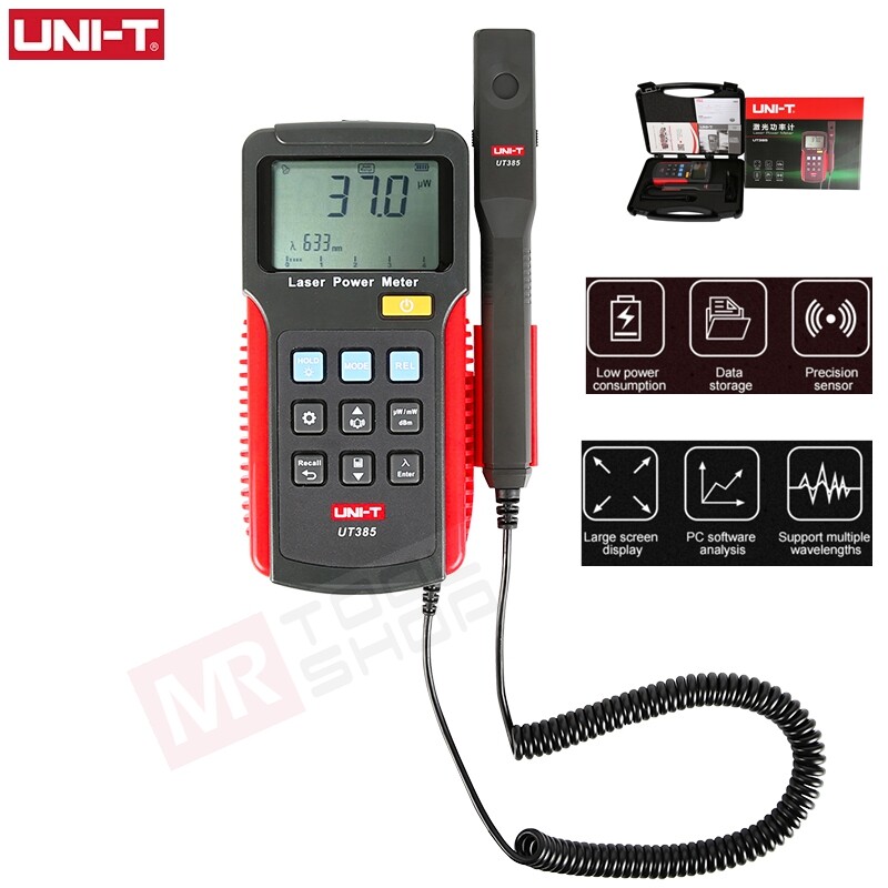 UNI-T UT385 Laser Power Meter Sensor Tester Analyzer Wavelength Preset ...