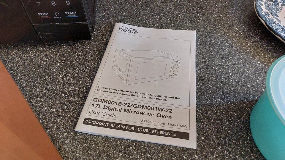 George Asda Digital Microwave Black 700w Product Code 7418334 Boxed ...