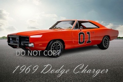 1969 Dodge Charger General Lee Poster Photo Print Wall Art Choose Size ...