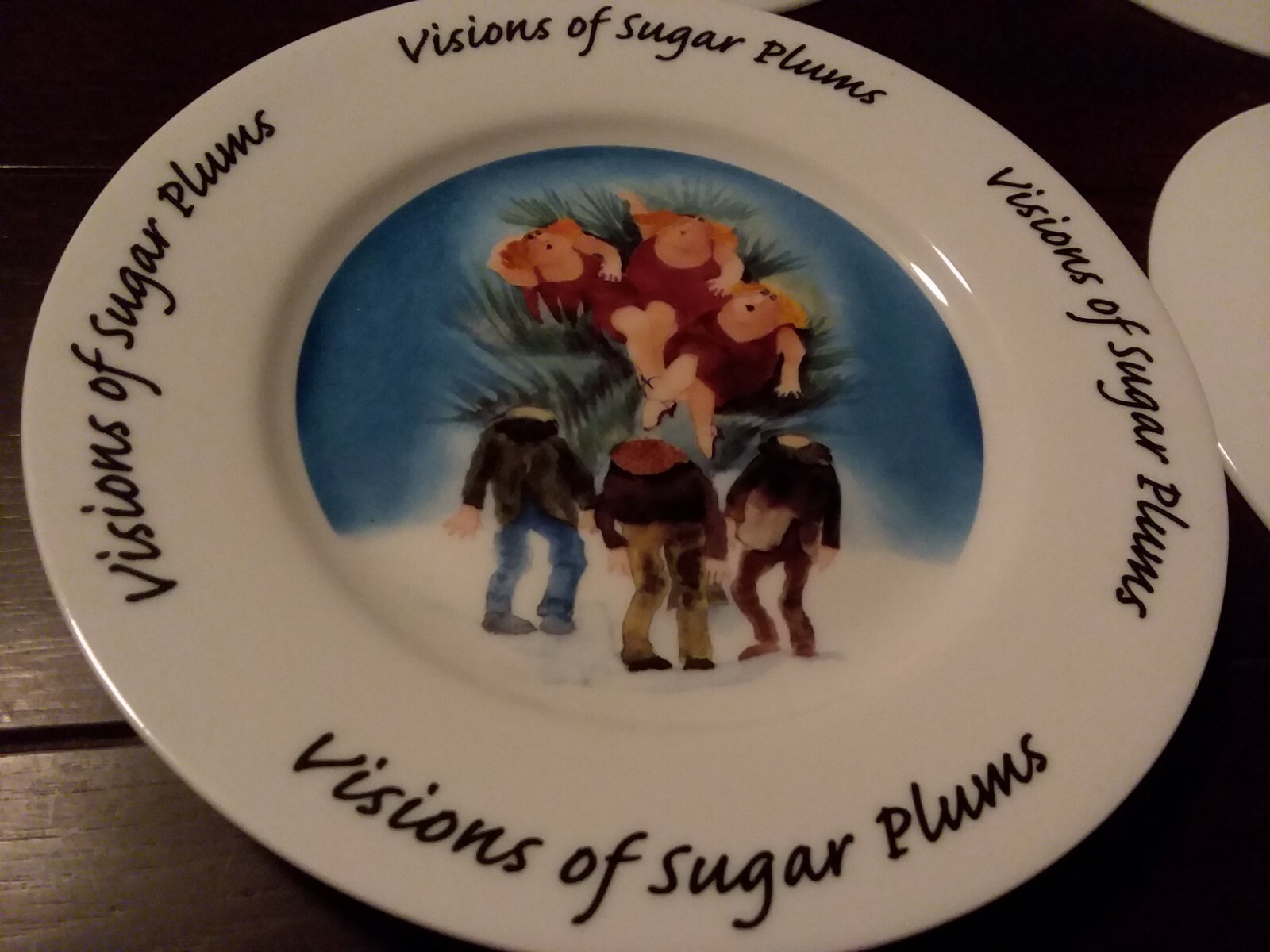 New 4 Erika Oller House of Prill Visions of Sugar Plums Dessert Plates ...