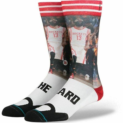 Stance Adult White Crew Cotton NBA Houston James Harden The Beard Socks ...