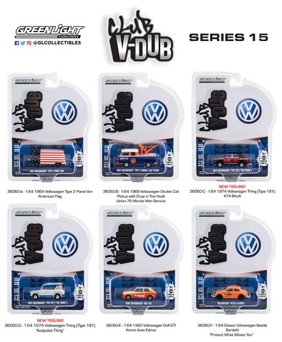 Greenlight Club V-Dub Series 15 "American Flag" 1964 VW Type 2 Panel ...