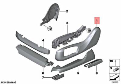 BMW OEM 14-18 X5-Seat Cover-Side Left 52107330817 | eBay