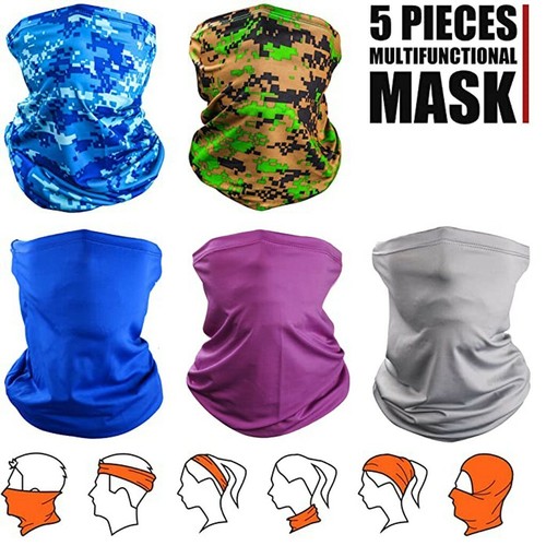 Multi-Use Bandana Face Cycling Biker Outdoor Snood Neck Scarf Tube ...