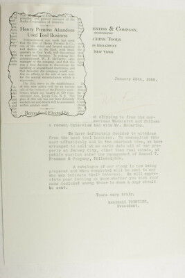 1928 Lamson Goodnow Henry Prentiss & Co NYC Letter Clipping Ephemera ...