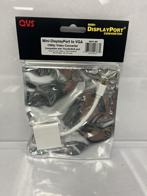 New QVS MDPV-MF MINI-DISPLAY PORT Thunder Bolt to VGA Video Converter ...