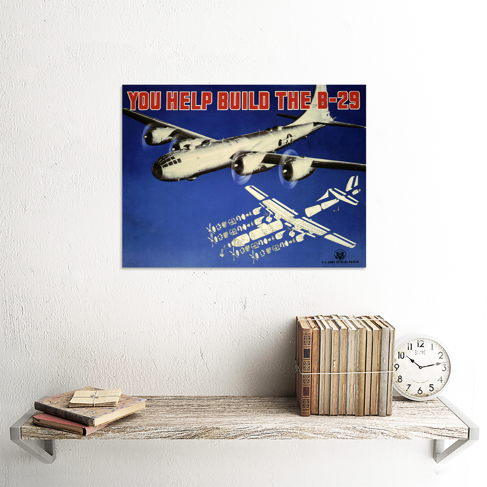 PROPAGANDA WWII WAR B29 BOMBER USA PLANE NEW FINE ART PRINT POSTER ...
