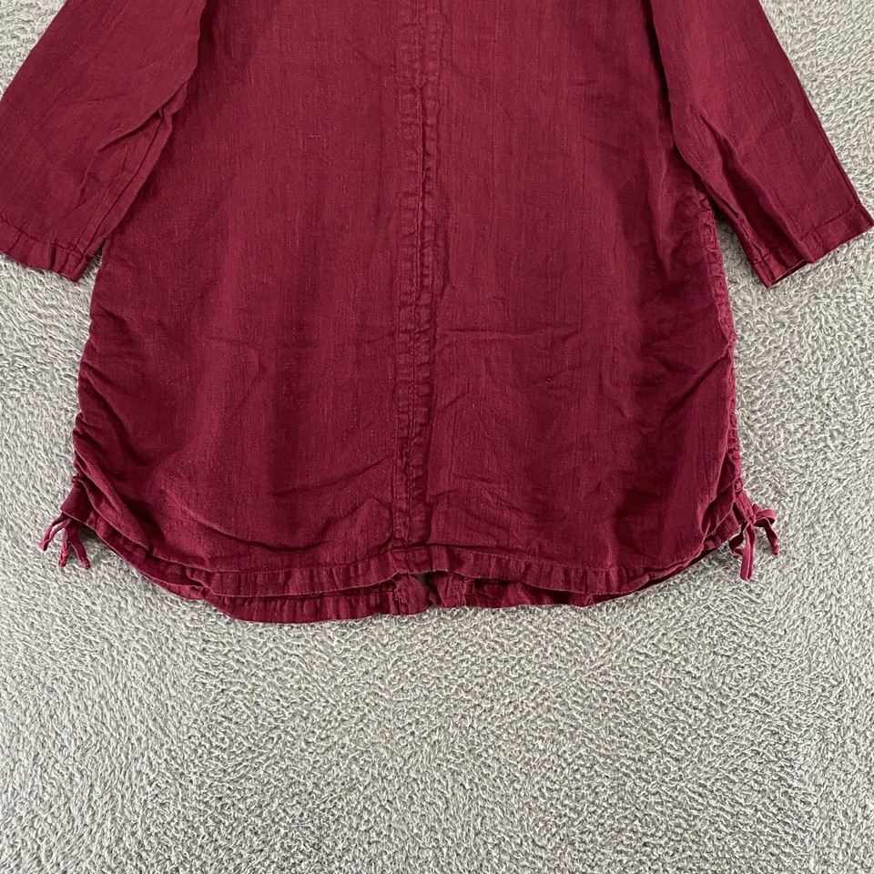 Bryn Walker Anouk Jacket Womens Medium Red 100% Linen Made USA ...