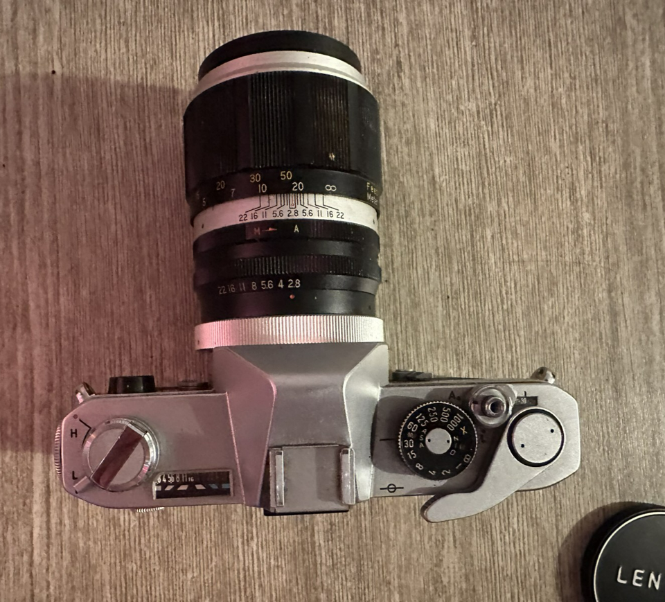 Canon FX 35mm Film Camera w/ Lentar Auto Lens 1:2.8 f=135mm | eBay