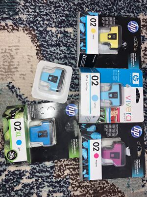 LOT HP 02 Series Ink Cartridges Multiple Colors Yellow Cyan Magenta ...