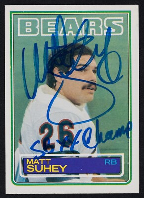 Matt Suhey Signed 1983 Topps Football Card #39 w/ SB XX Champ ...