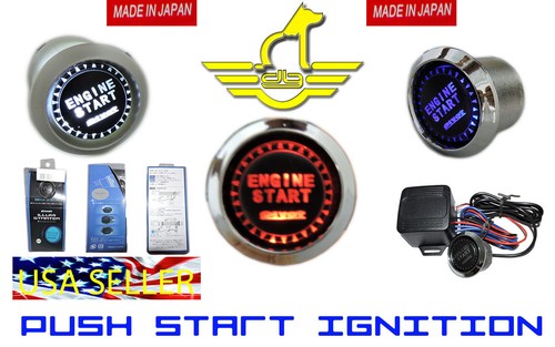 Chevy Chrome Start Button LED Push Start Ignition Engine Starter Kit ...