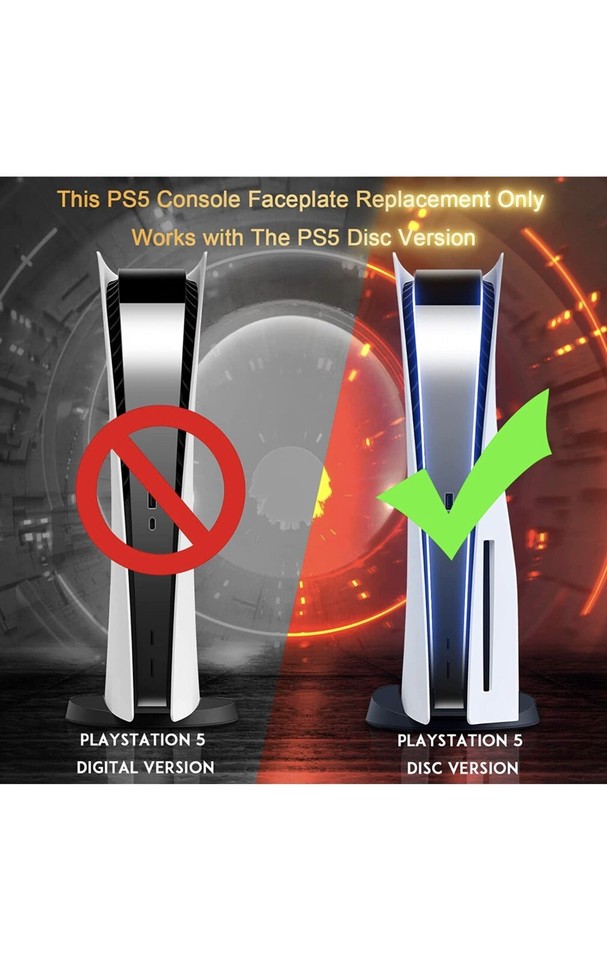 PS5 Plates for Playstation 5 Disc Edition, PS5 Face Plates Cover Shell ...