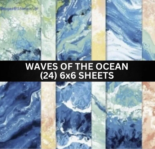 Stampin Up WAVES OF THE OCEAN Designer Series Paper Water DSP - (24 ...