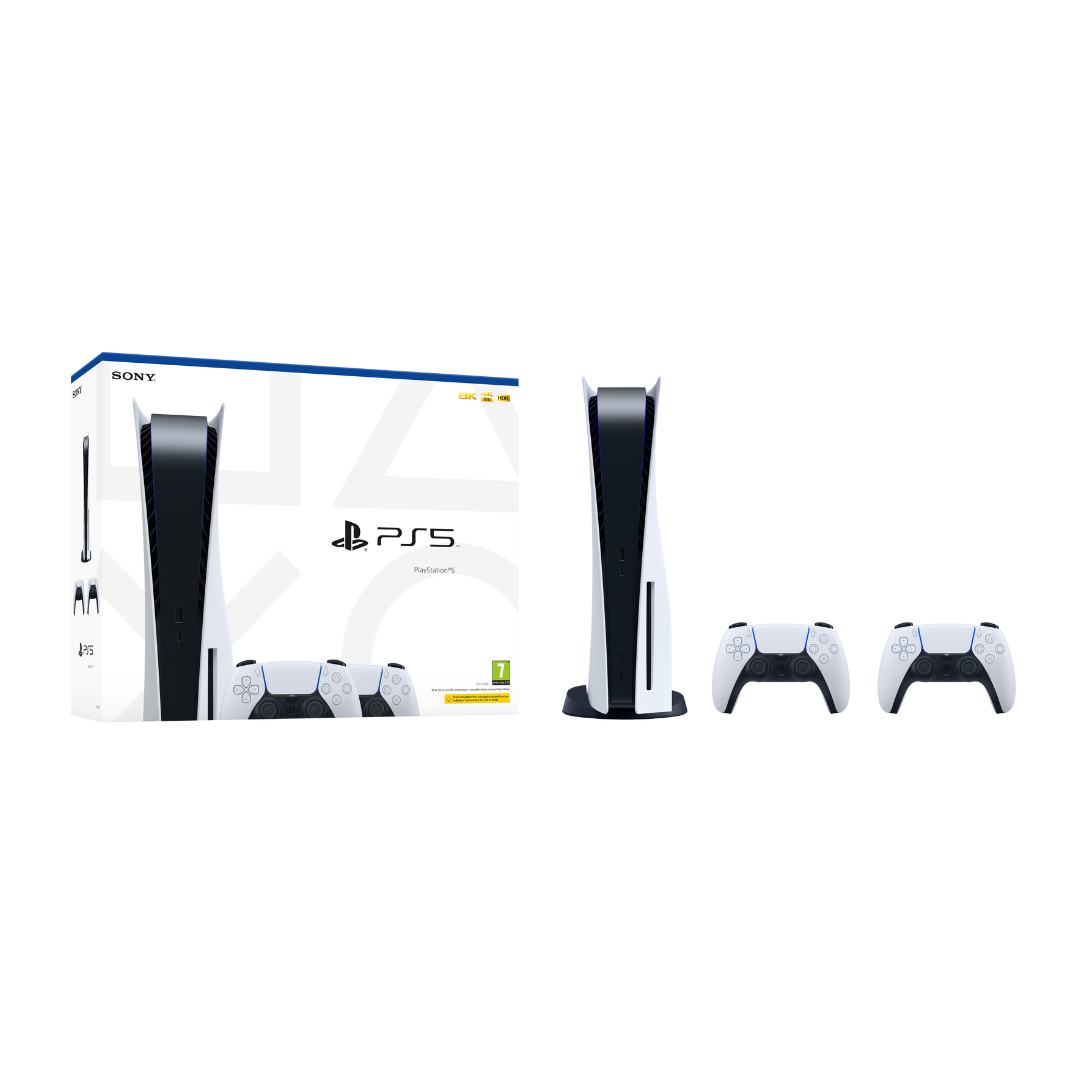 Sony PS5 Blu-Ray Edition Console Two DualSense Controllers Bundle ...