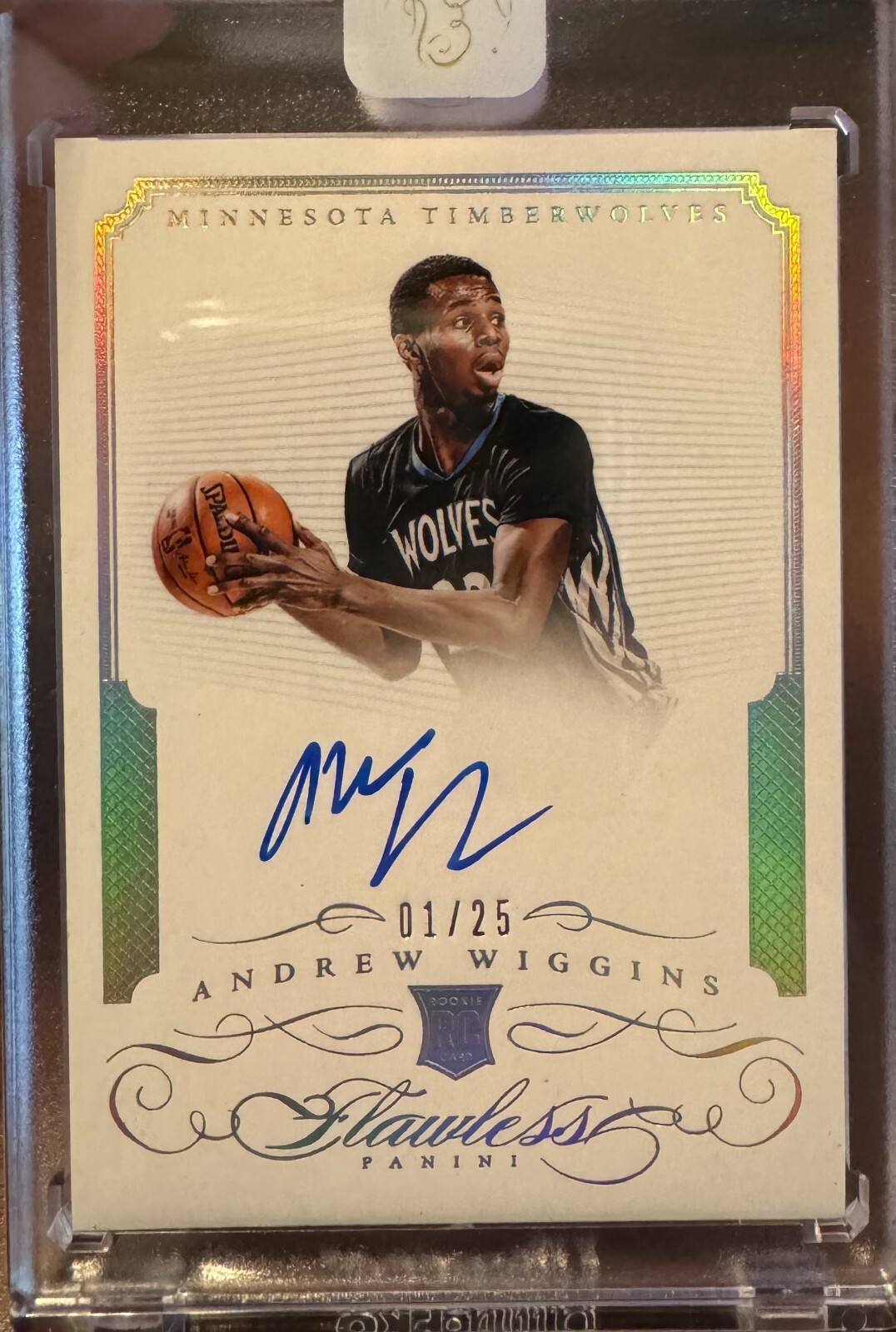 2014-15 FLAWLESS ANDREW WIGGINS ON CARD AUTO AUTOGRAPH ROOKIE RC CARD 1 ...