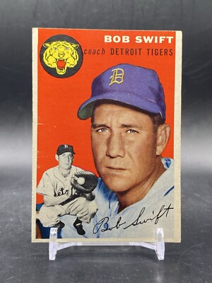 1954 Topps #65 Bob Swift Detroit Tigers Vintage Baseball Trading Card ...