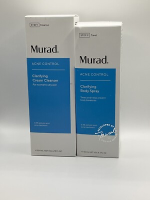 Murad Acne Control Step 1 Clarifiying Cleanser & Step 2Clarifying Spray ...
