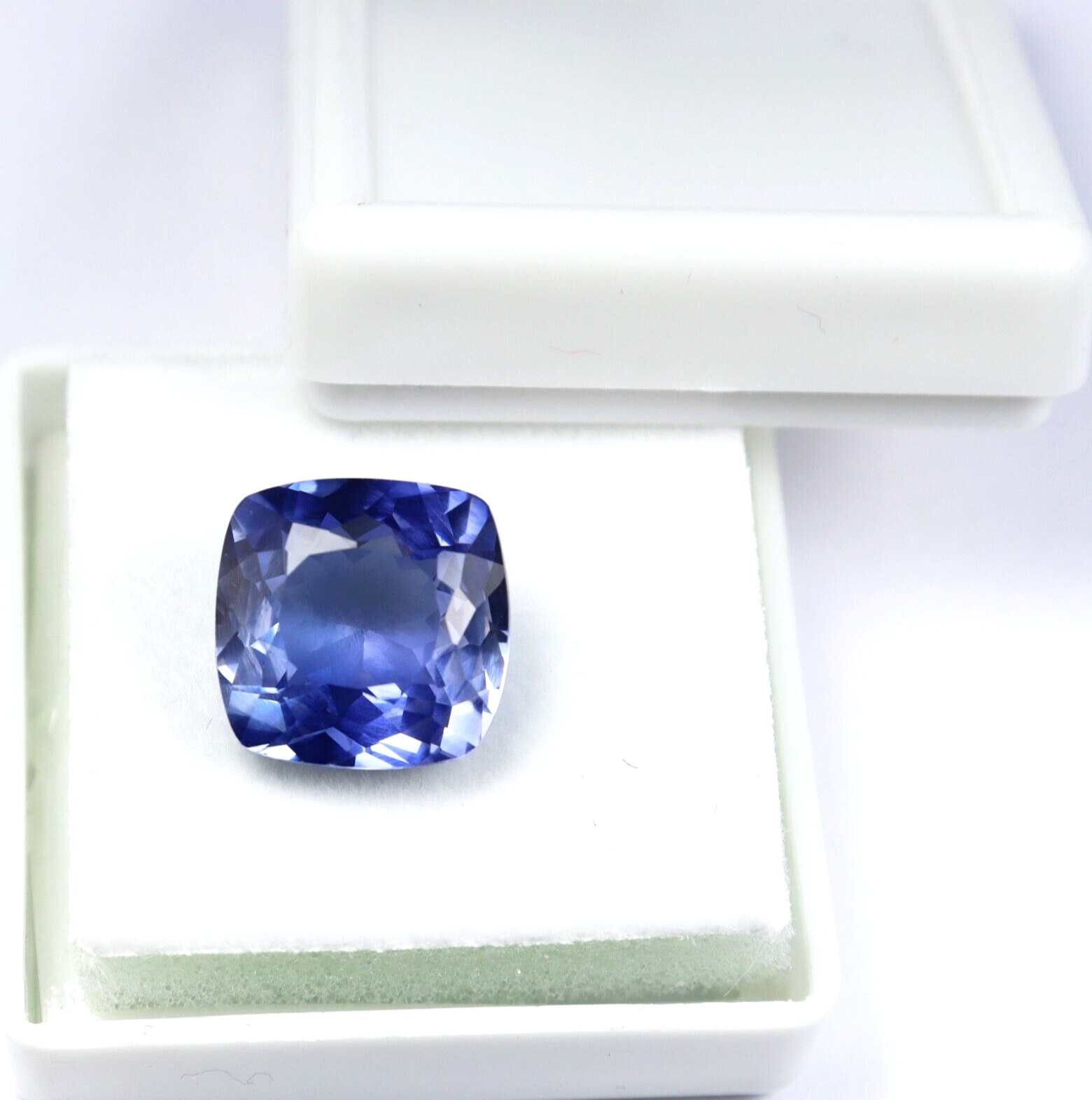 12.10 CT Natural Certified Kashmiri Blue Sapphire Transparent VVS Loose ...