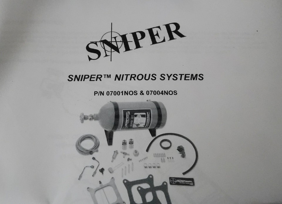NOS 07001NOS Sniper Nitrous Kit, 100-150HP, 10LB Bottle, Brackets ...