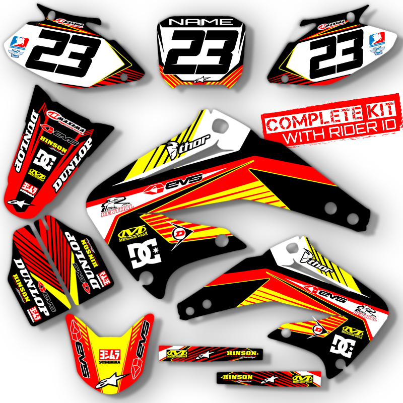 1998 1999 HONDA CR 125 DIRT BIKE GRAPHICS KIT CR125 MOTOCROSS MOTOCROSS ...