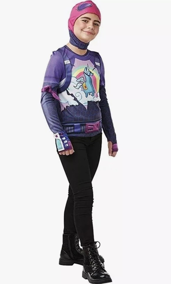 Fortnite Brite Bomber Fancy Dress Girls Game Character Costume - Top ...