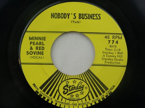 Minnie Pearl & Red Sovine: Nobody's Business / Alabam [VG+ Copy] | eBay.de