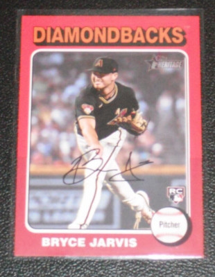 2024 Topps Heritage Bryce Jarvis #287 Red Border Rookie Arizona ...