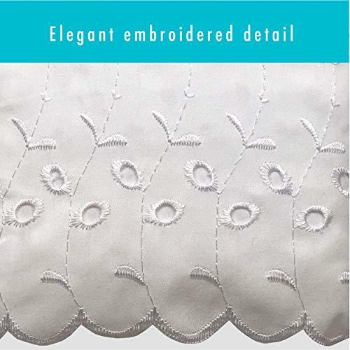 FRESH IDEAS Ruffled Eyelet Bed Skirt Dust Ruffle with Gathered Styling ...