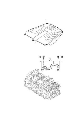 AUDI VW AUDI Q8 Q7 TOUAREG 4MB 4MG 4MN CR7 VENT HOSE 06M103210EC NO ...