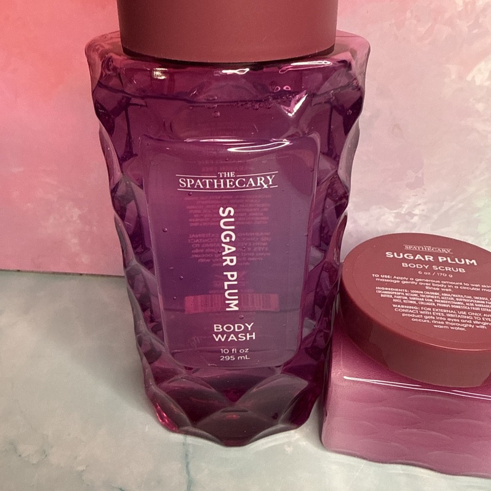 The spathecary Sugar plum Body Scrub And Body Wash Set | eBay