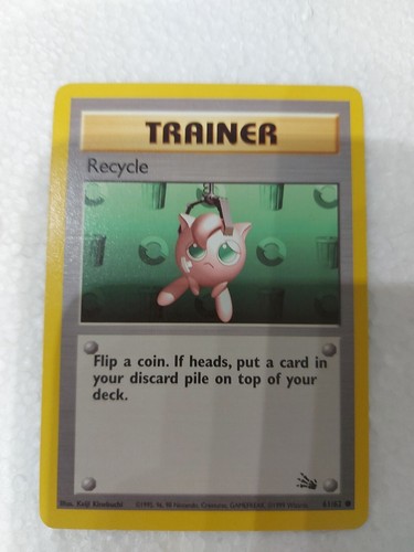 Recycle Trainer Common Pokemon Card Fossil Set 61/62 - Excellent ...