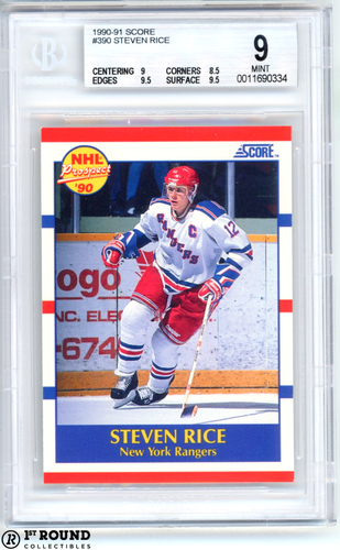 Steven Rice RC BGS 9: 1990-91 Score Rookie Card | eBay