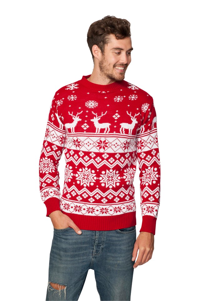 New Unisex Men Women Santa Xmas Christmas Novelty Fairisle Retro Jumper ...
