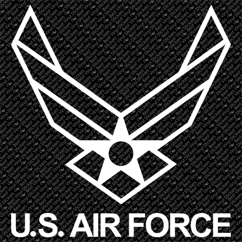 Usaf Logo Black U. S. Air Force U S A F Emblem Black Edition Over