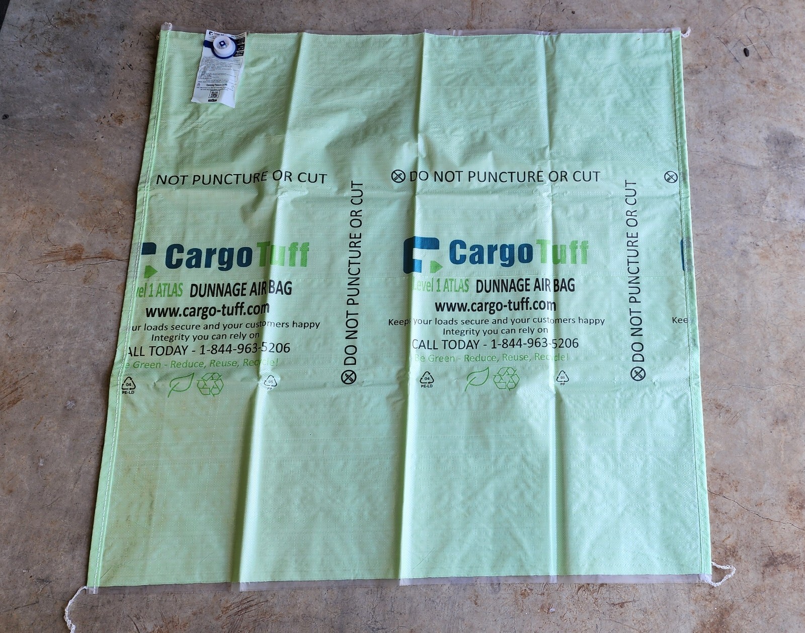 Pack Of 6 Cargo Tuff Dunnage Bag 48"x 48" Width 8.5 Mil Thick 61KF70 ...