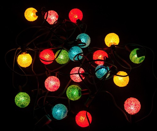 Vintage GE Lighted Ice Christmas Lights Strands x2 Frosted Sugared WORK ...