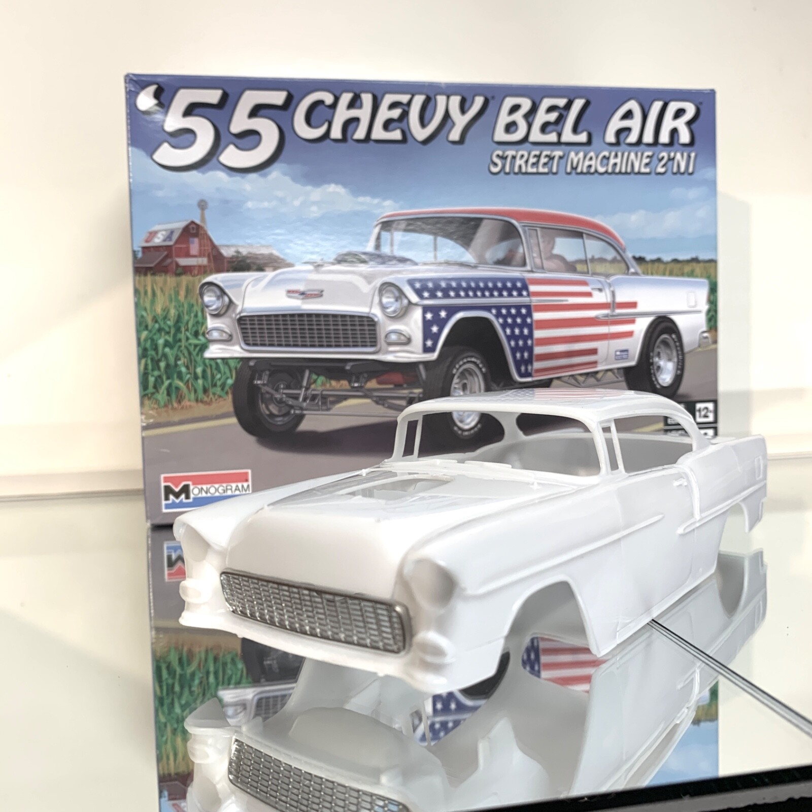 1:24 3d Printed chrome see through for the 55 Chevy Model kit. Grill ...