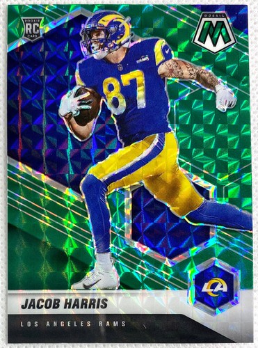 2021 Panini Mosaic Football Jacob Harris Rookie Card RC #338 SP Green ...