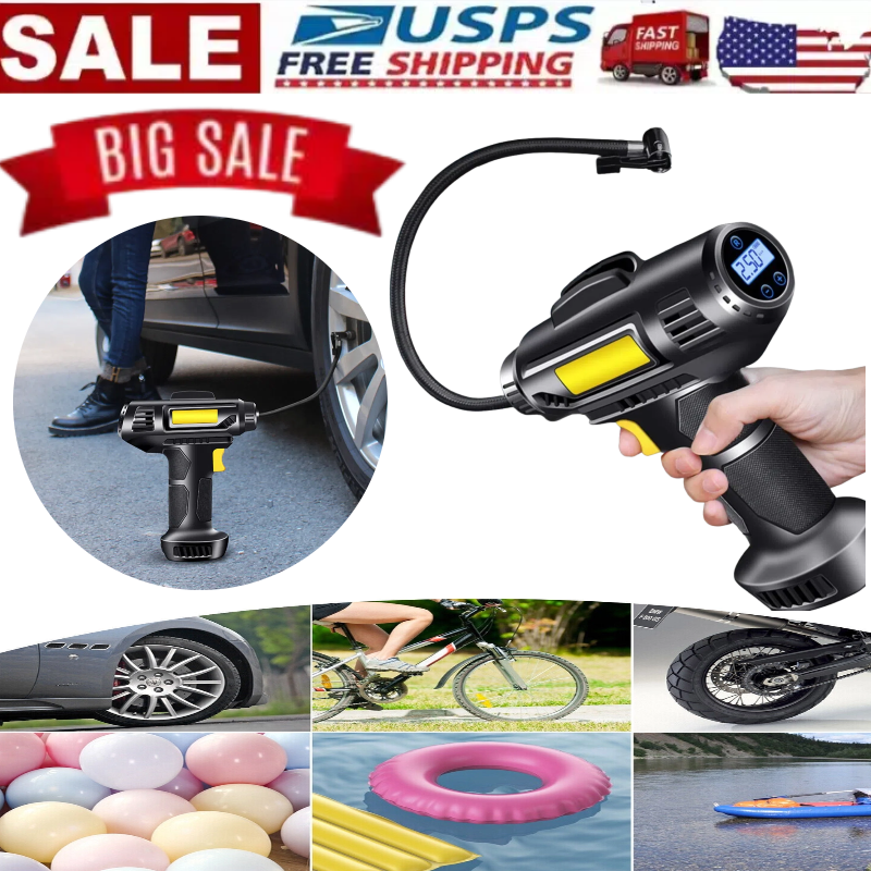 150PSI Car Air Tire Pump Inflator Compressor LED Digital Electric ...