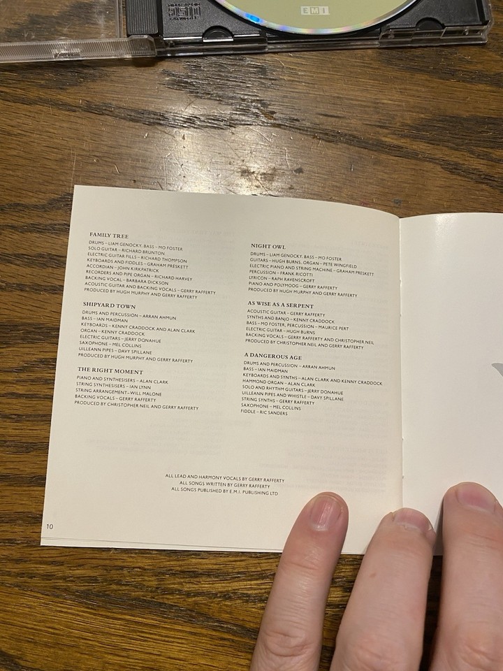 Right Down the Line Best of Gerry Rafferty CD Baker Street Night Owl ...