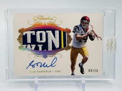 SAM DARNOLD 2018 Panini Flawless Player-Worn Material & Autograph 09/10 ...