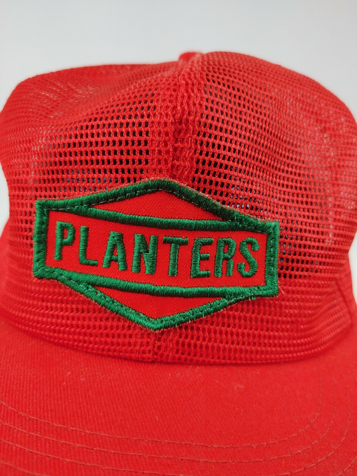 Vintage All Mesh Planters Orange Trucker Baseball Hat Cap Snap Back K ...