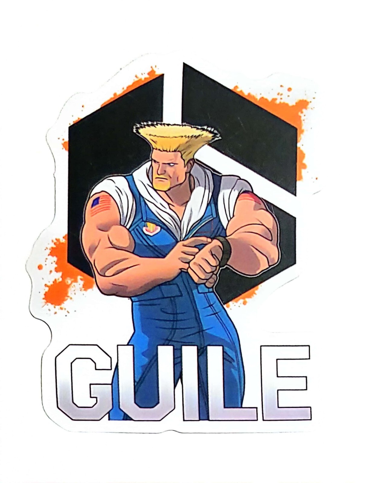 Street Fighter GUILE Anime Manga Cartoon Video Game Water Resistant ...