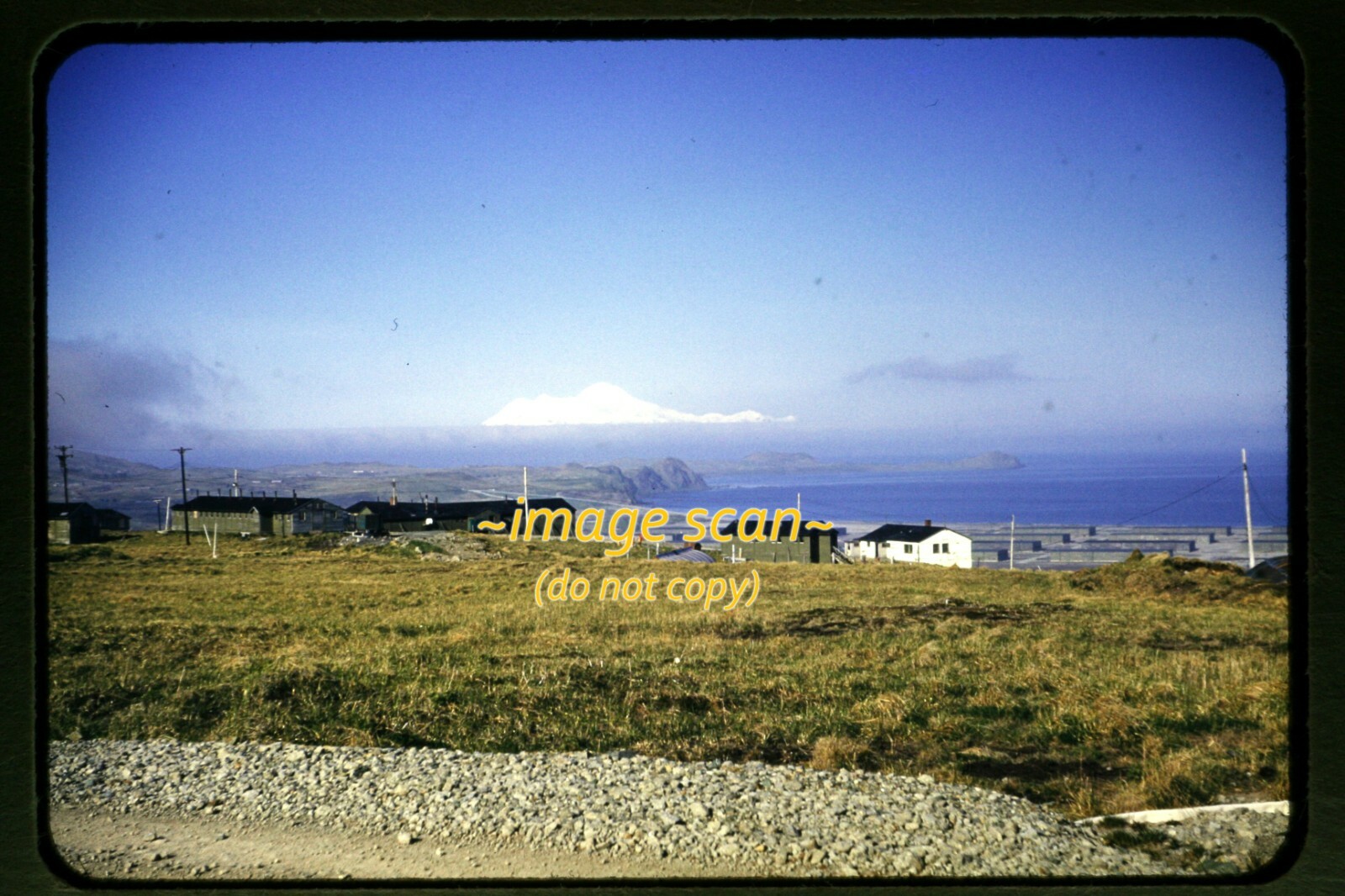View of Navy NAS Adak, Aleutian Islands Alaska in 1954, Kodachrome ...
