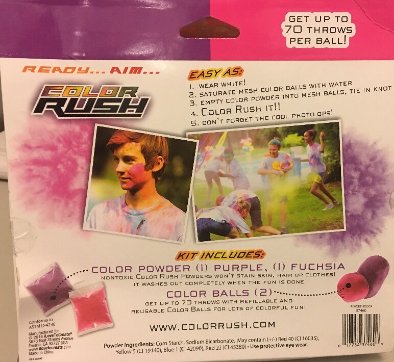 Color Rush Color Blitz Fun Pack -2 Colors Powder -Party Games Outdoor ...